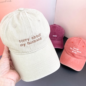 Custom Text Embroidered Hat, Personalized Saying Cap, Vintage Baseball ...