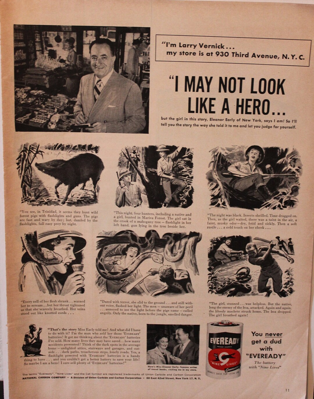 Vintage Eveready Battery Advertisement - Etsy