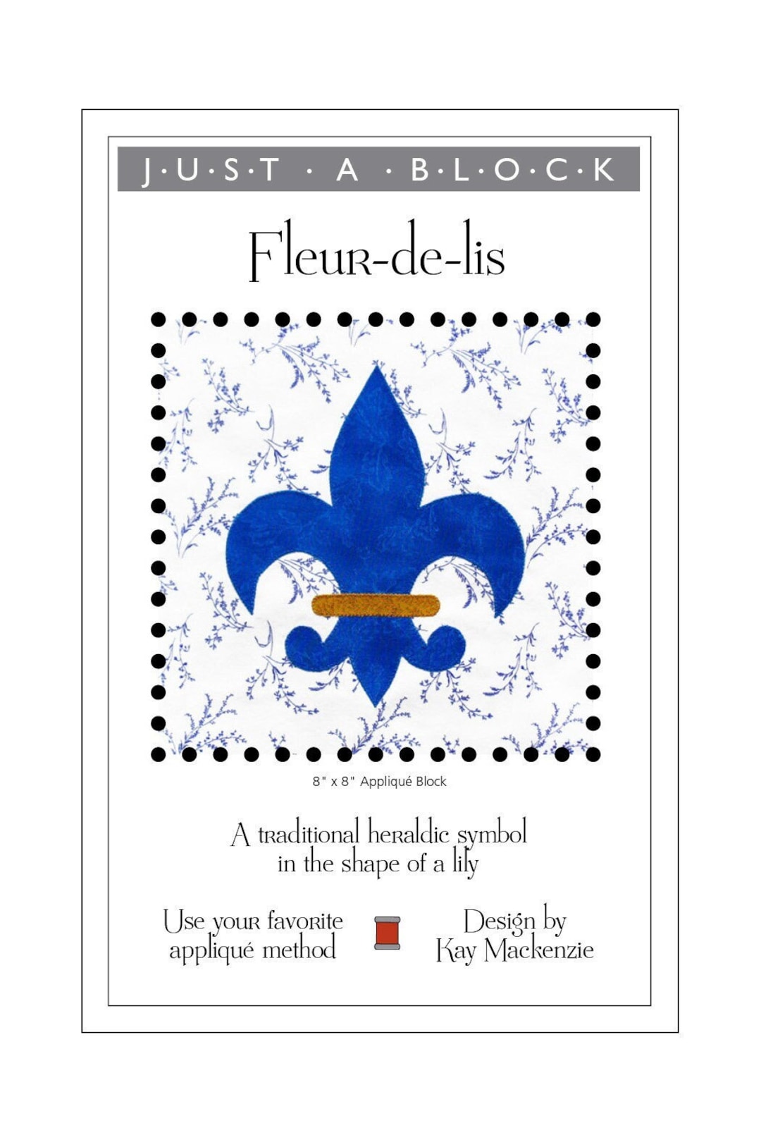 Fleur-de-lis Appliqué Block, Lily Applique Pattern PDF - Etsy