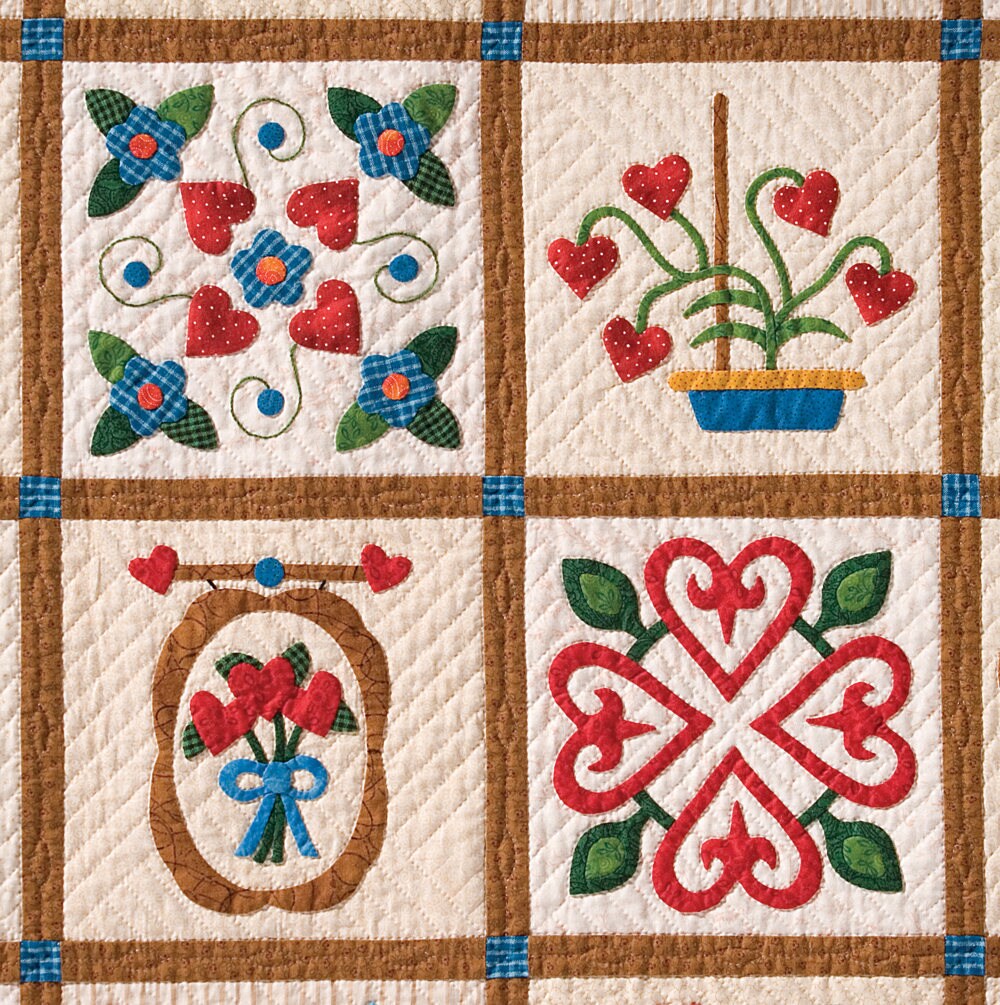 Heart Appliqué Book, Heart Quilt Patterns - Etsy