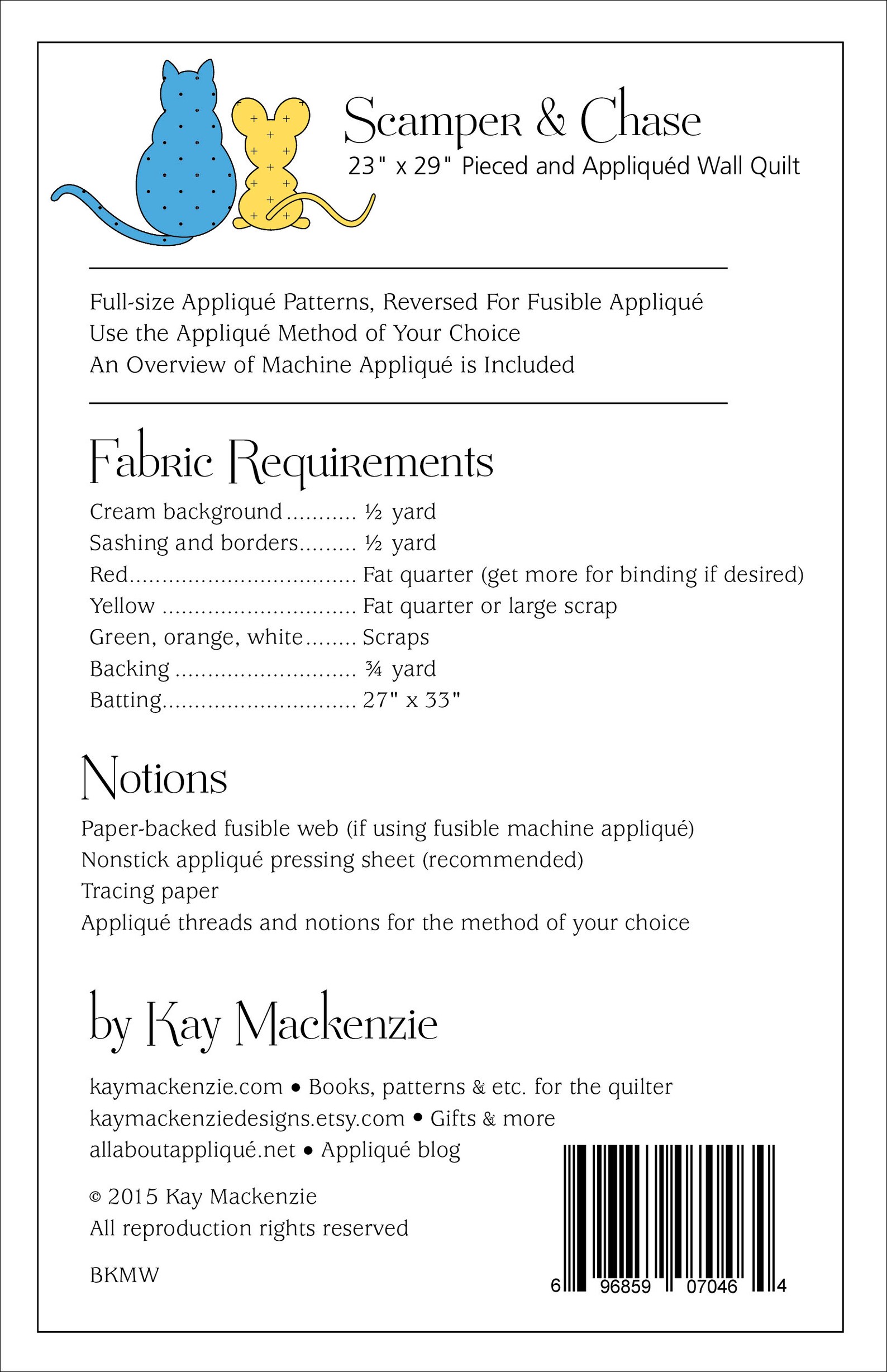 Cat and Mouse Quilt Pattern Scamper & Chase - Etsy