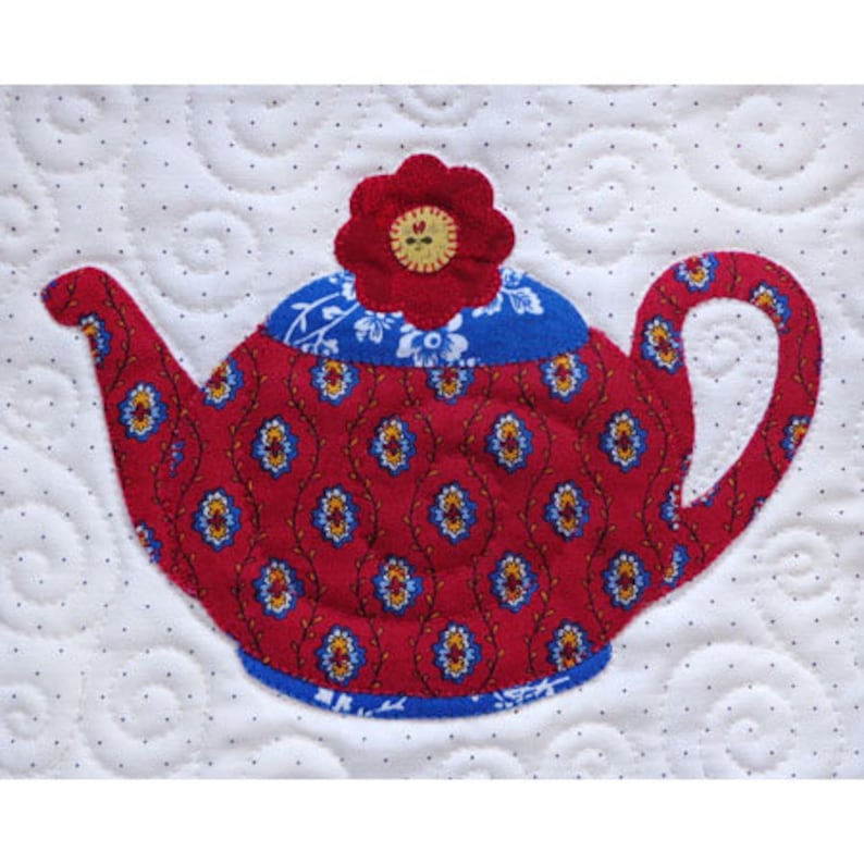 Teapots 2 to Appliqué Pattern Pack, Teapot Patterns - Etsy