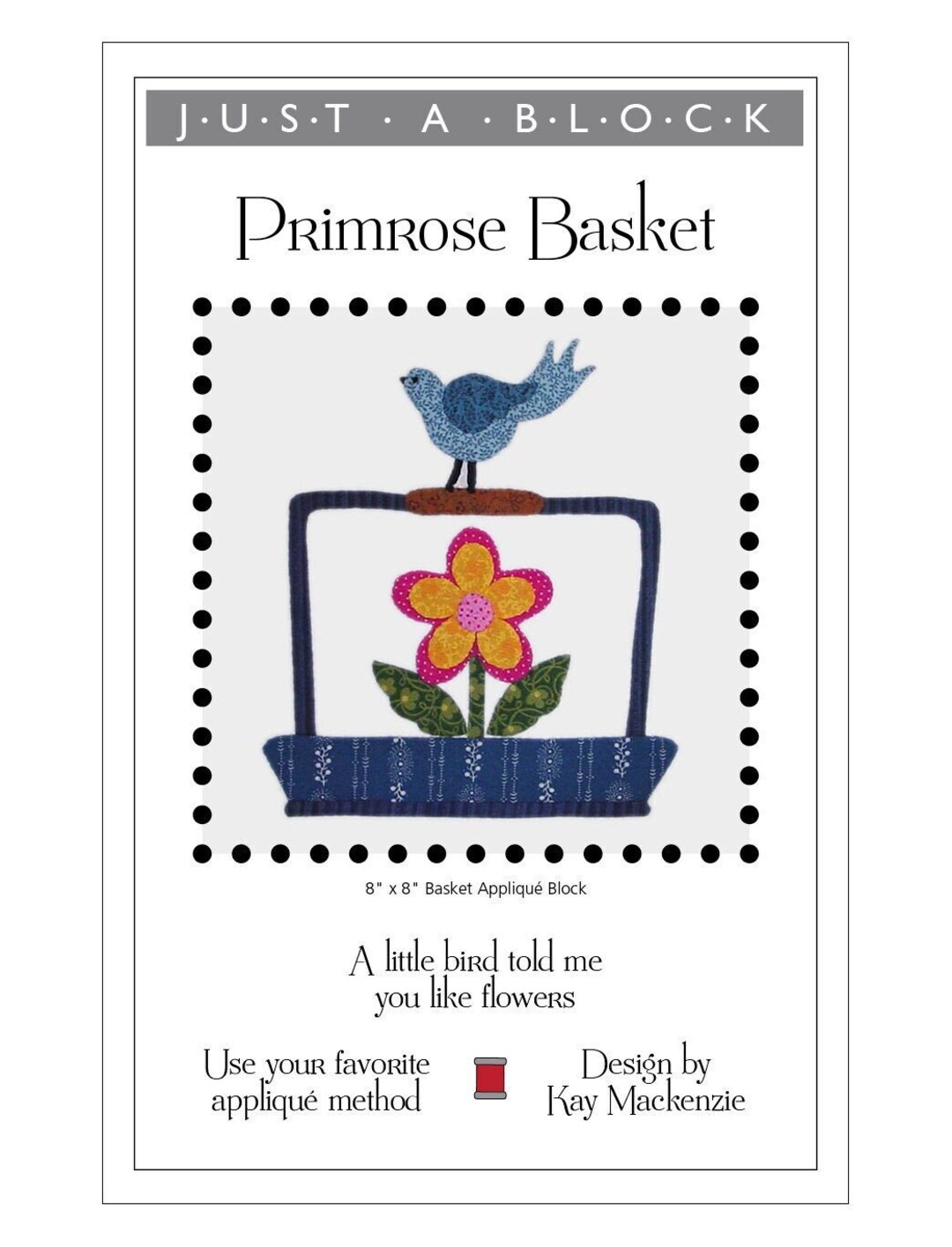 Primrose Basket Appliqué Block Pattern PDF - Etsy