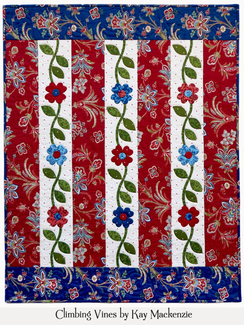 Flowers and Vines Quilt Pattern - Etsy