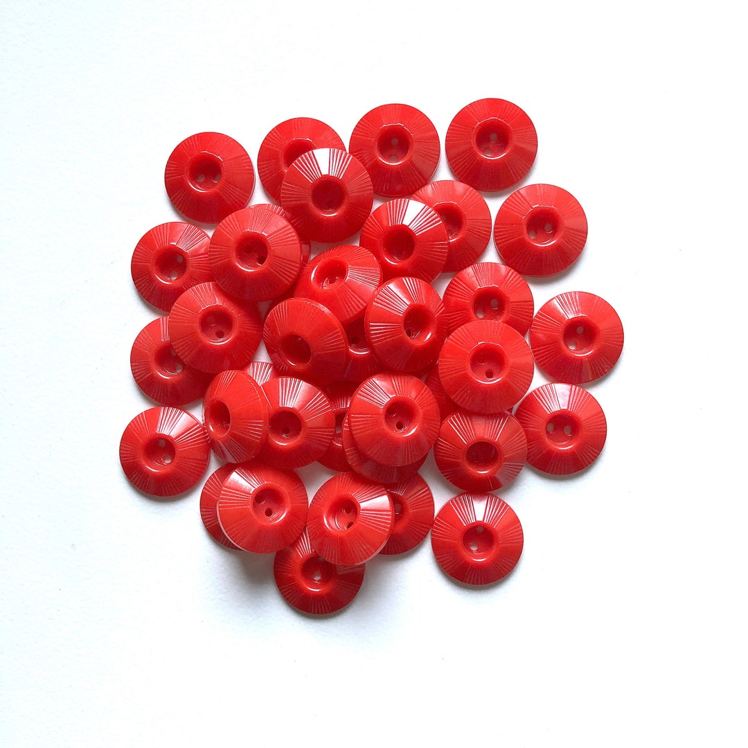 Vintage Red Inkwell Plastic Buttons - Etsy