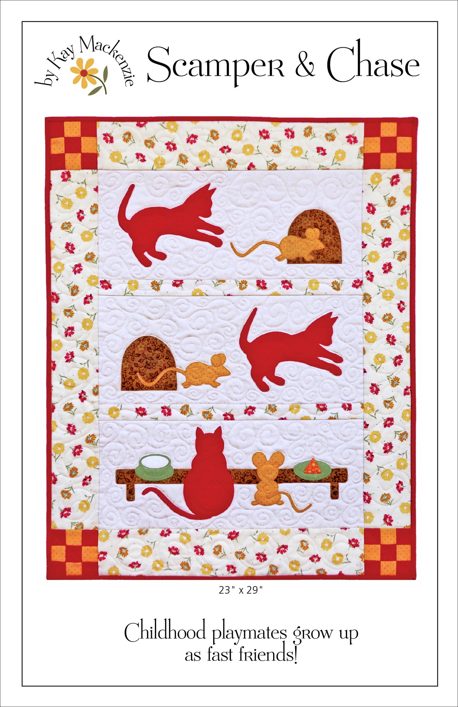 Cat and Mouse Quilt Pattern Scamper & Chase - Etsy