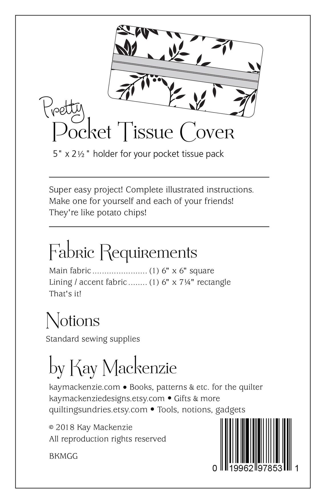 Pretty Pocket Tissue Cover Pattern - Etsy
