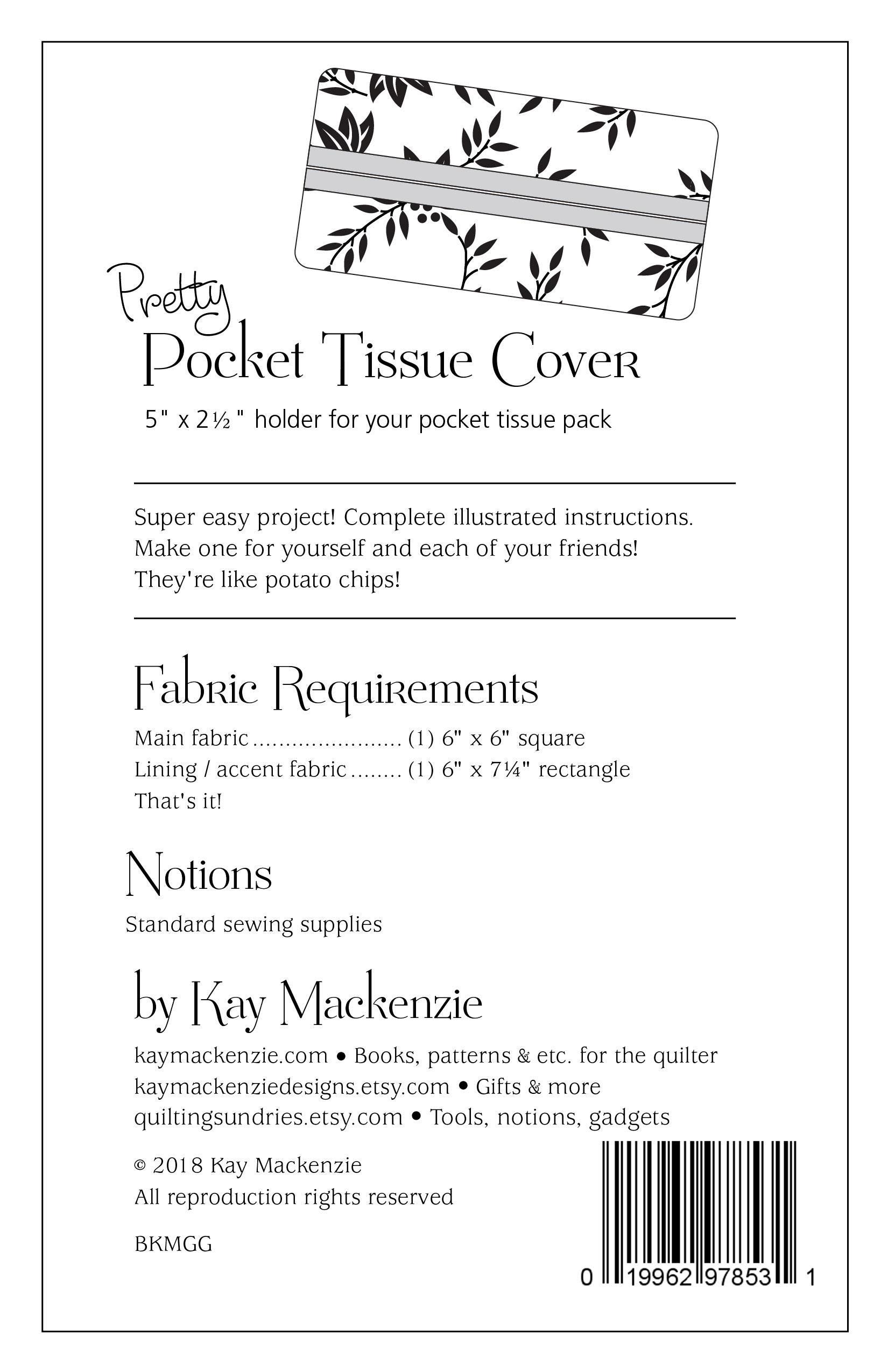 Pretty Pocket Tissue Cover Pattern - Etsy