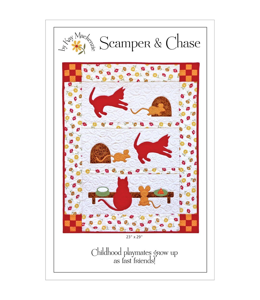 Cat and Mouse Quilt Pattern, Scamper & Chase - Etsy