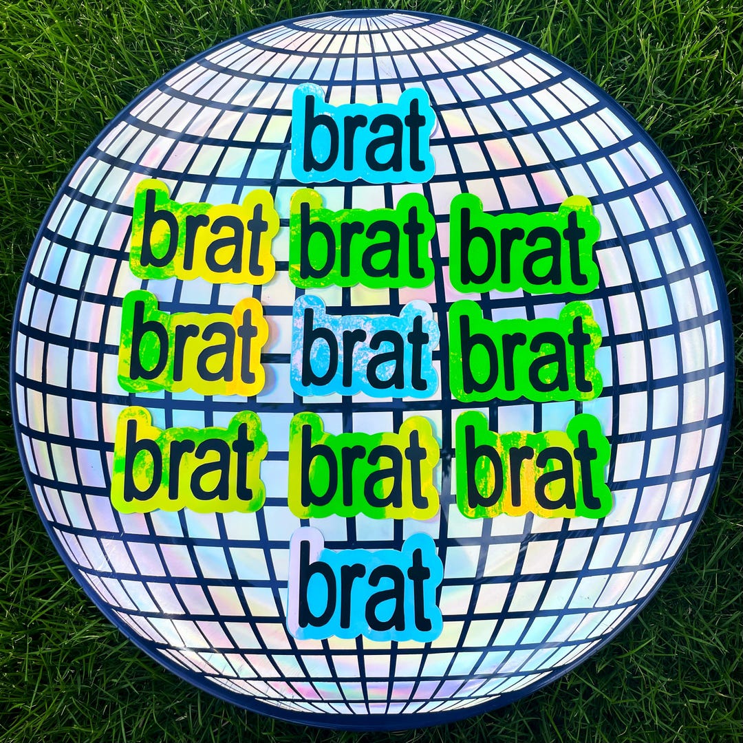 Holographic Vinyl Charli Xcx Brat Inspired Sticker - Etsy