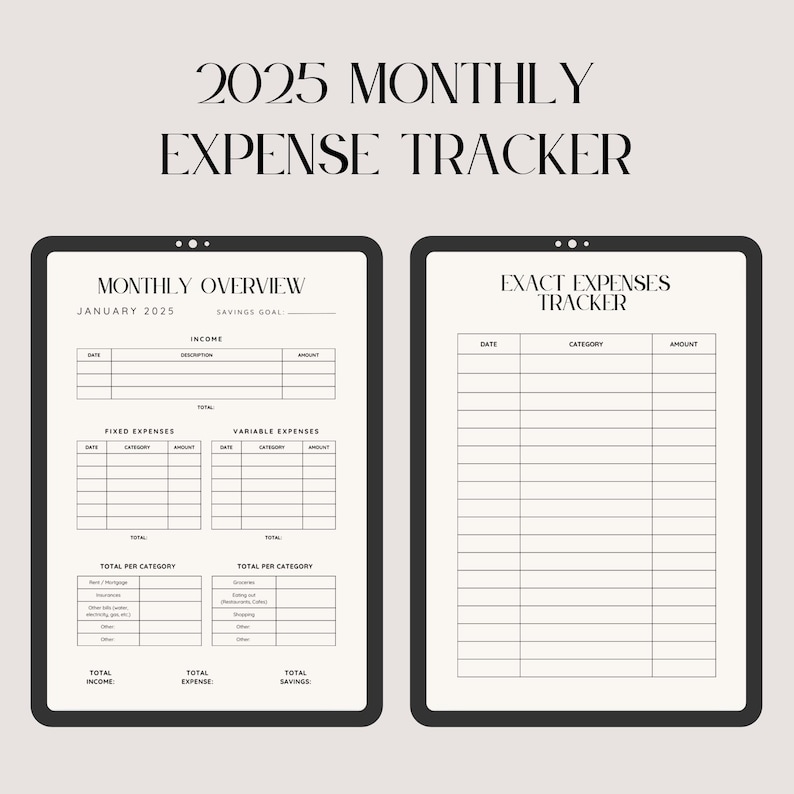 2025 Expense Tracker - Etsy
