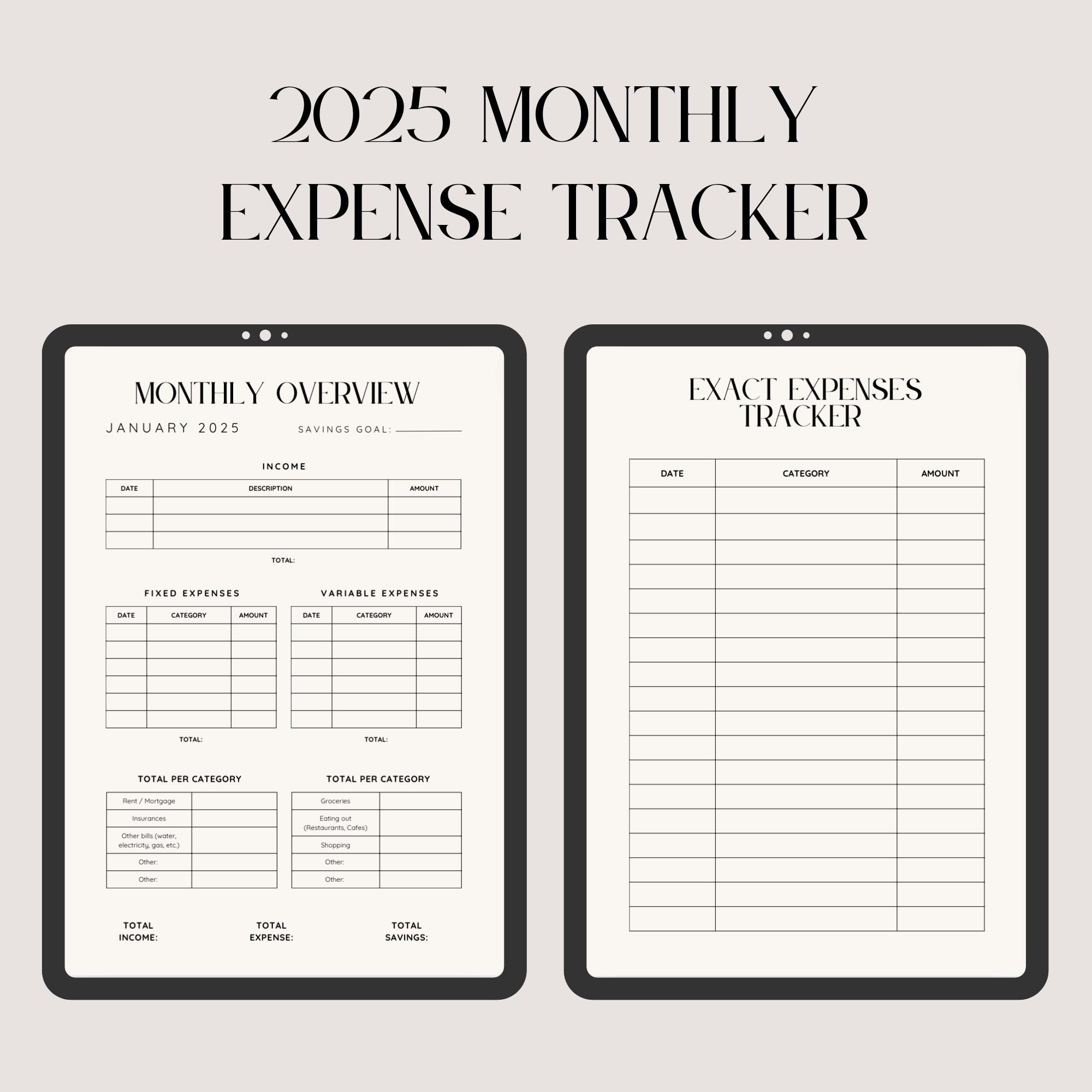 2025 Expense Tracker - Etsy