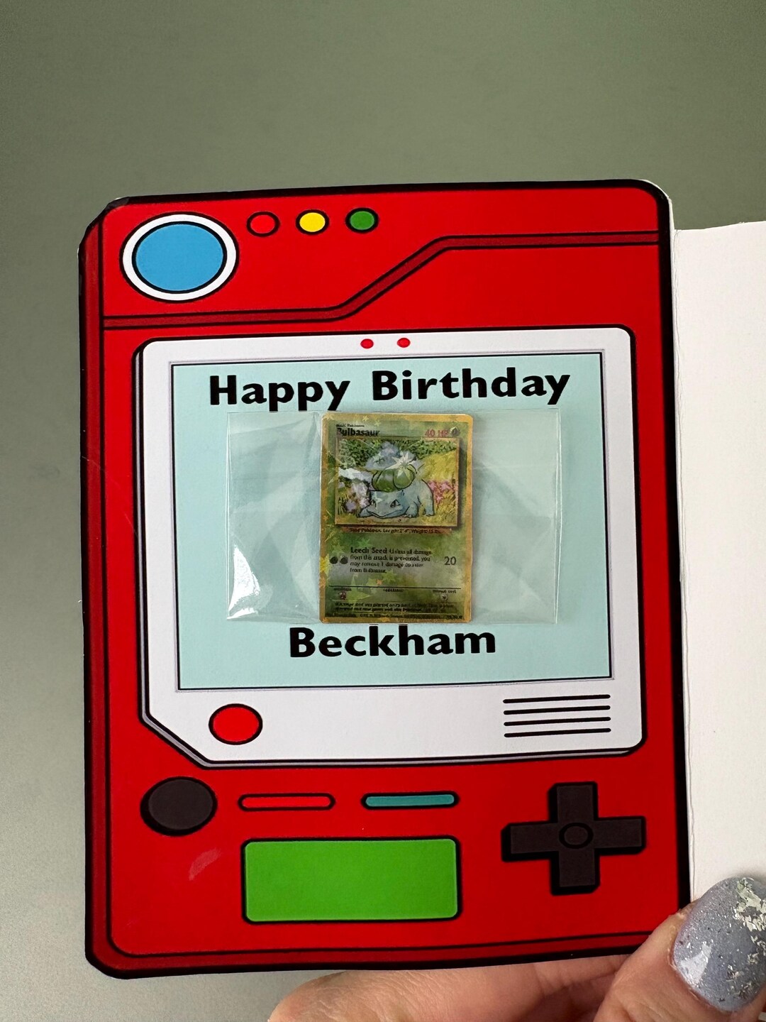 Custom Pokedex Birthday Card - Personalized With Name | Include 1 ...