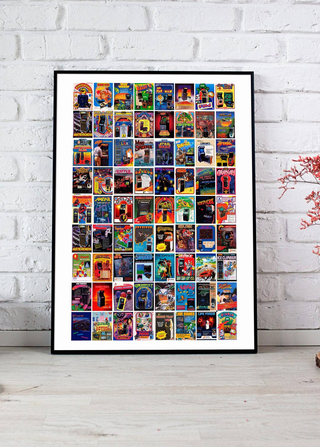 Retro Arcade Digital Poster Collage PDF Download - Etsy
