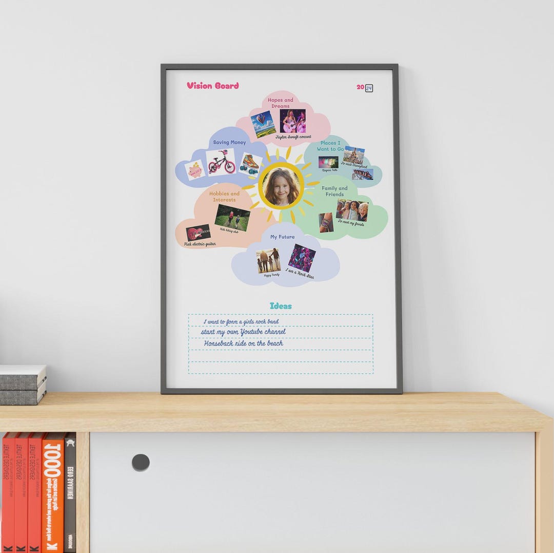 Printable Kids Vision Board, Vision Board Printable, Family Vision ...