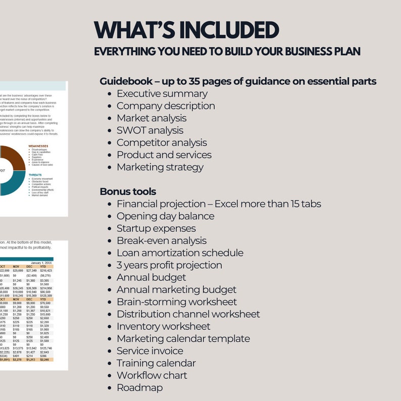 Small Business | Startup Business Plan Guidebook and Financial ...