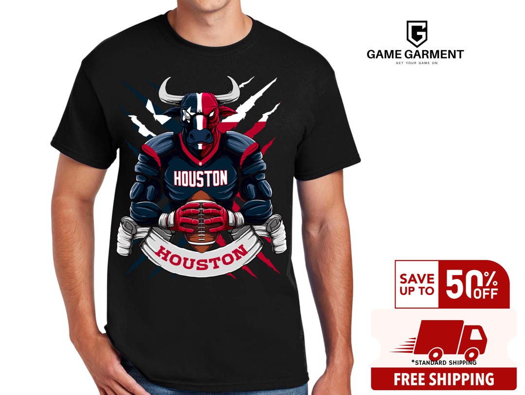 Game Garment Football Team T Shirts Houston Fan Sports Crewneck Short ...