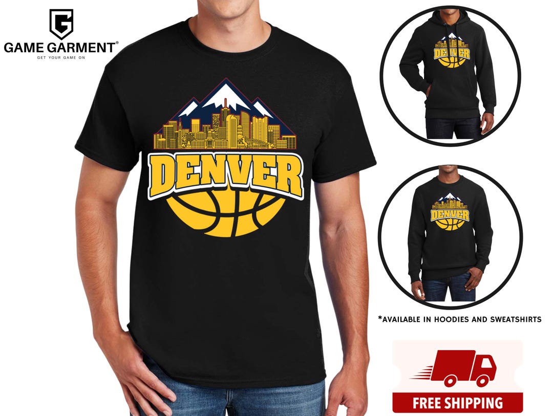 Game Garment Mens Basketball Denver Team T-shirts Skyline Fan Sports ...