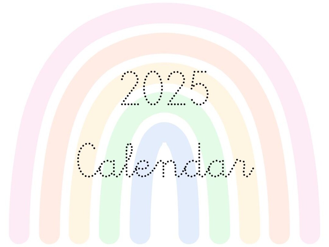 2025 Calendar Rainbow Bubbly - Etsy