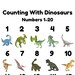 Dinosaur Learning to Count to 20 Includes Two Printables, Digital ...
