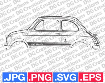 Fiat Abarth 500 Svg Image | Etsy