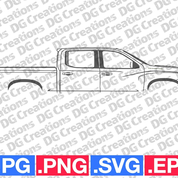 Chevy Silverado Pickup Truck Clipart - Etsy