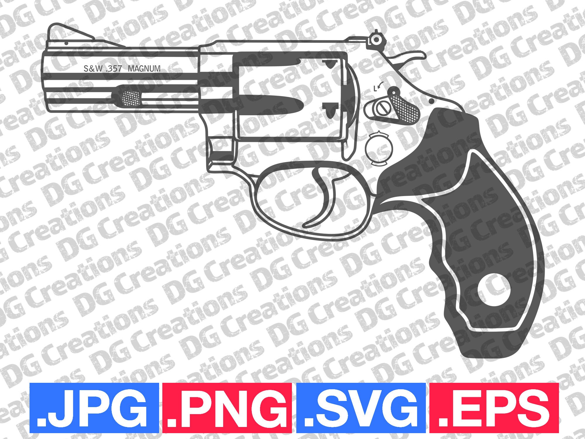 S&W .357 Magnum Revolver Pistol SVG Clip Art Graphic Art - Etsy Australia
