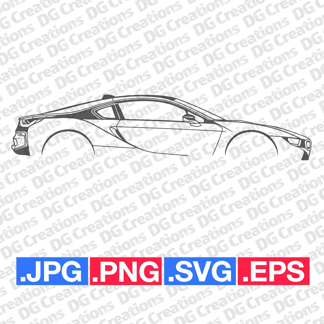 BMW I8 2015 Car SVG Clip Art Graphic Art Instant Download Illustration ...
