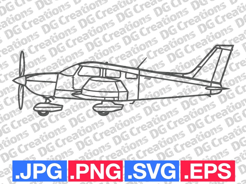 Piper Archer III Airplane Side SVG Clip Art Graphic Art - Etsy