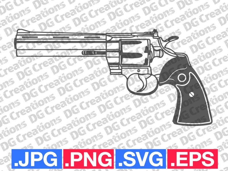 357 Magnum Python Revolver Pistol SVG Clip Art Graphic Art - Etsy