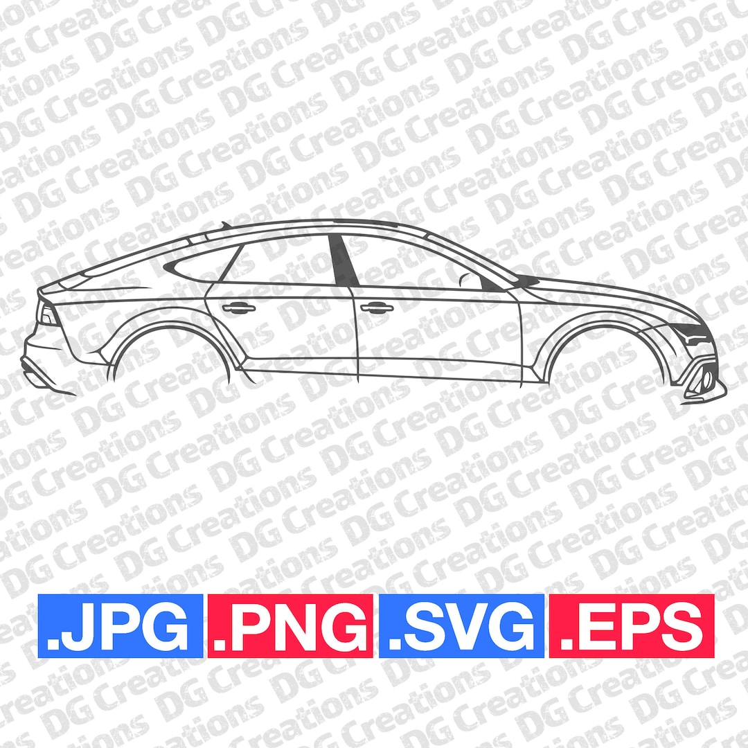 Audi RS7 Sportback 2016 Car SVG Clip Art Graphic Art Instant Download ...