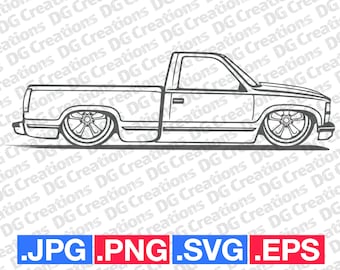 Chevy-chevrolet Silverado C10 1983 Truck SVG Clipart-vector - Etsy