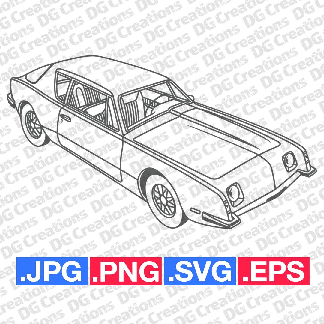 Avanti 2 1982 3qrt Car SVG Clip Art Graphic Art Instant Download ...