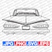Chevrolet Impala 1959 Rear Classic Car SVG Clip Art Graphic Art Instant ...