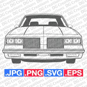 Oldsmobile Cutlass 1981 442 Car SVG Clip Art Graphic Art Instant ...