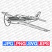 Piper PA24-250 Comanche Airplane 3 Qtr Angle SVG Clip Art Graphic Art ...