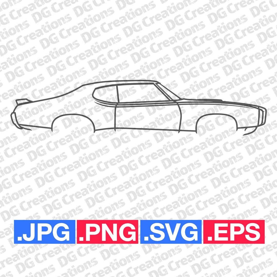 Pontiac GTO Judge 1969 Classic Car SVG Clip Art Graphic Art Instant ...