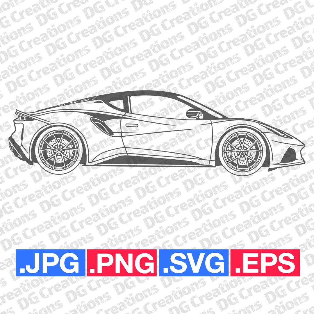 Lotus Emira 2021 Full Sportscar Car SVG Clip Art Graphic Art Instant ...