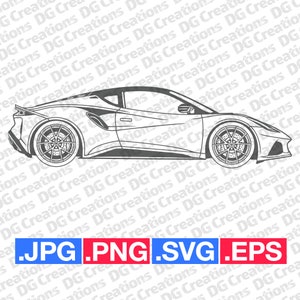 Lotus Emira 2021 Full Sportscar Car SVG Clip Art Graphic Art Instant ...