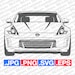 Nissan 370Z 2020 Sportscar Car SVG Front Clip Art Graphic Art Instant ...