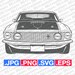 Ford Mustang Mach 1 1969 Front Car SVG Clip Art Graphic Art Instant ...
