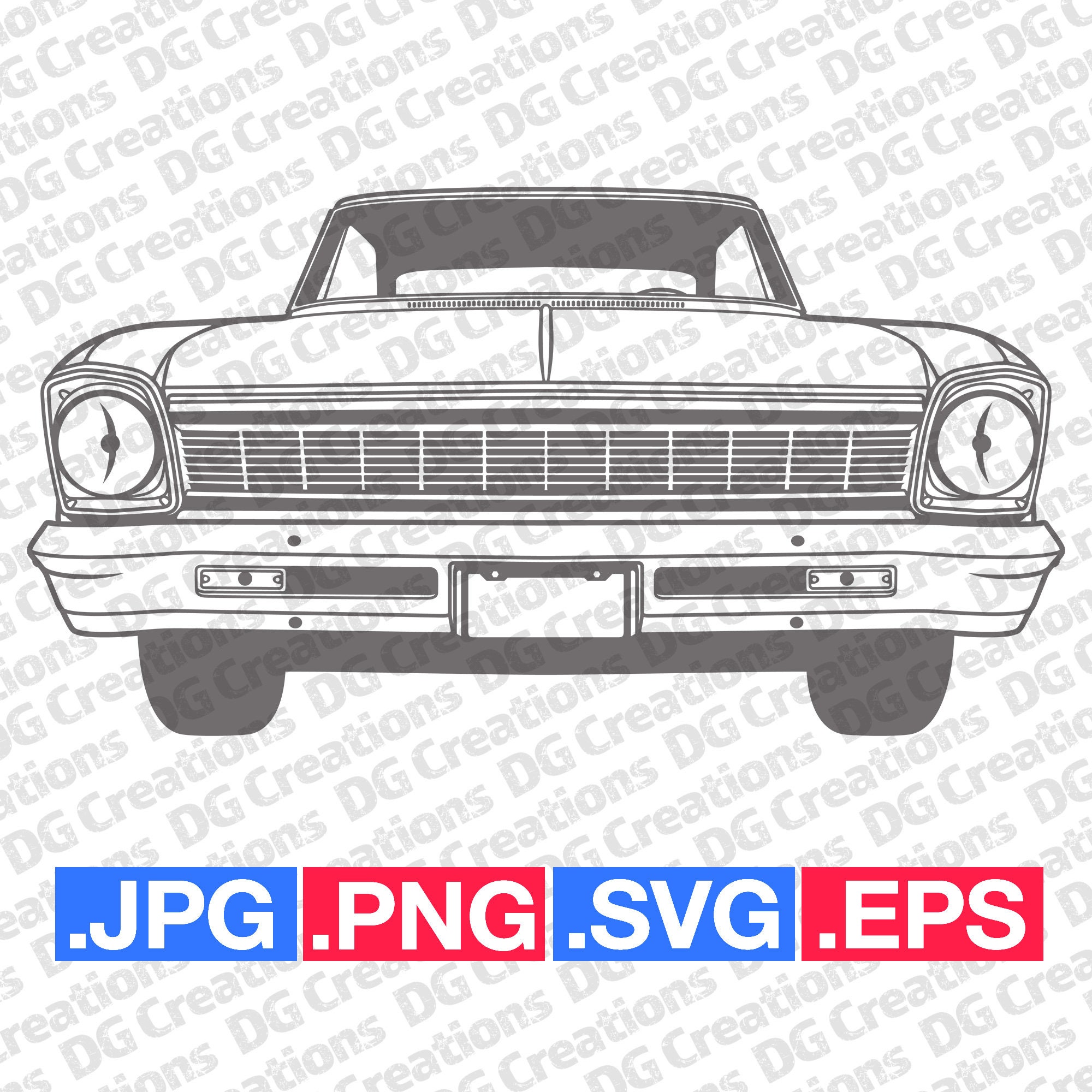 Nova The Car Clipart Silhouette Chevrolet Nova Silhouette Etsy UK