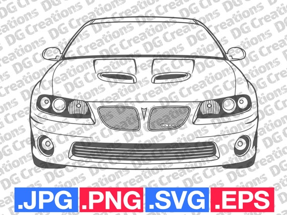 Pontiac GTO 2006 Front Car SVG Clip Art Graphic Art Instant - Etsy