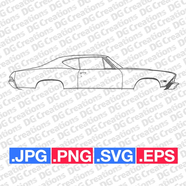 1968 Chevelle Svg - Etsy