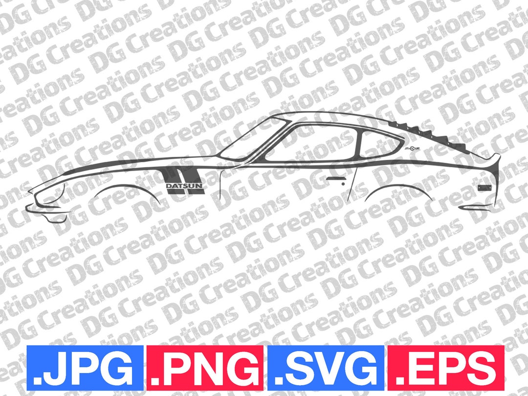 Datsun 240Z Sportscar Car SVG Clip Art Graphic Art Instant - Etsy