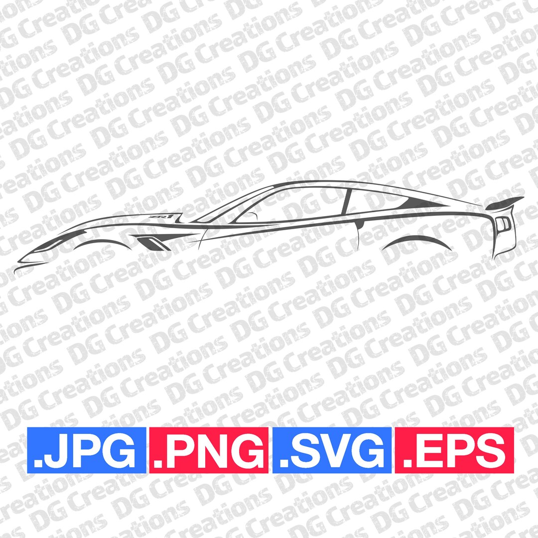 Chevrolet Corvette ZR1 C7 Sportscar Car SVG Clip Art Graphic Art ...