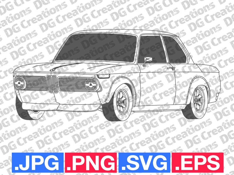 BMW 2002 Front Angle Car SVG Clip Art Graphic Art Instant - Etsy