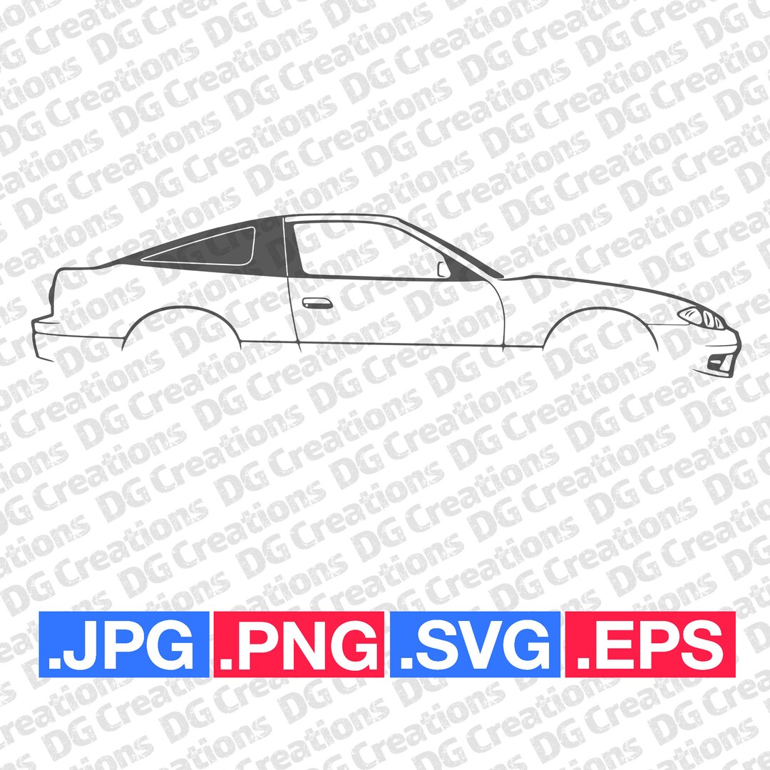 Nissan 240SX 1992 Sportscar Car SVG Clip Art Graphic Art Instant ...
