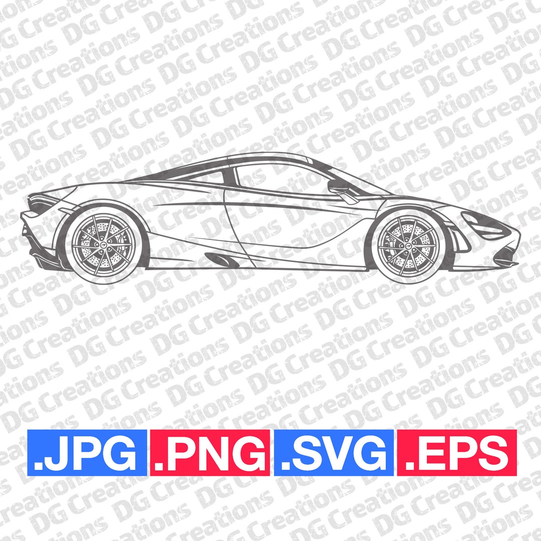 Mclaren 720S Supercar Full Sportscar Car SVG Clip Art Graphic Art ...