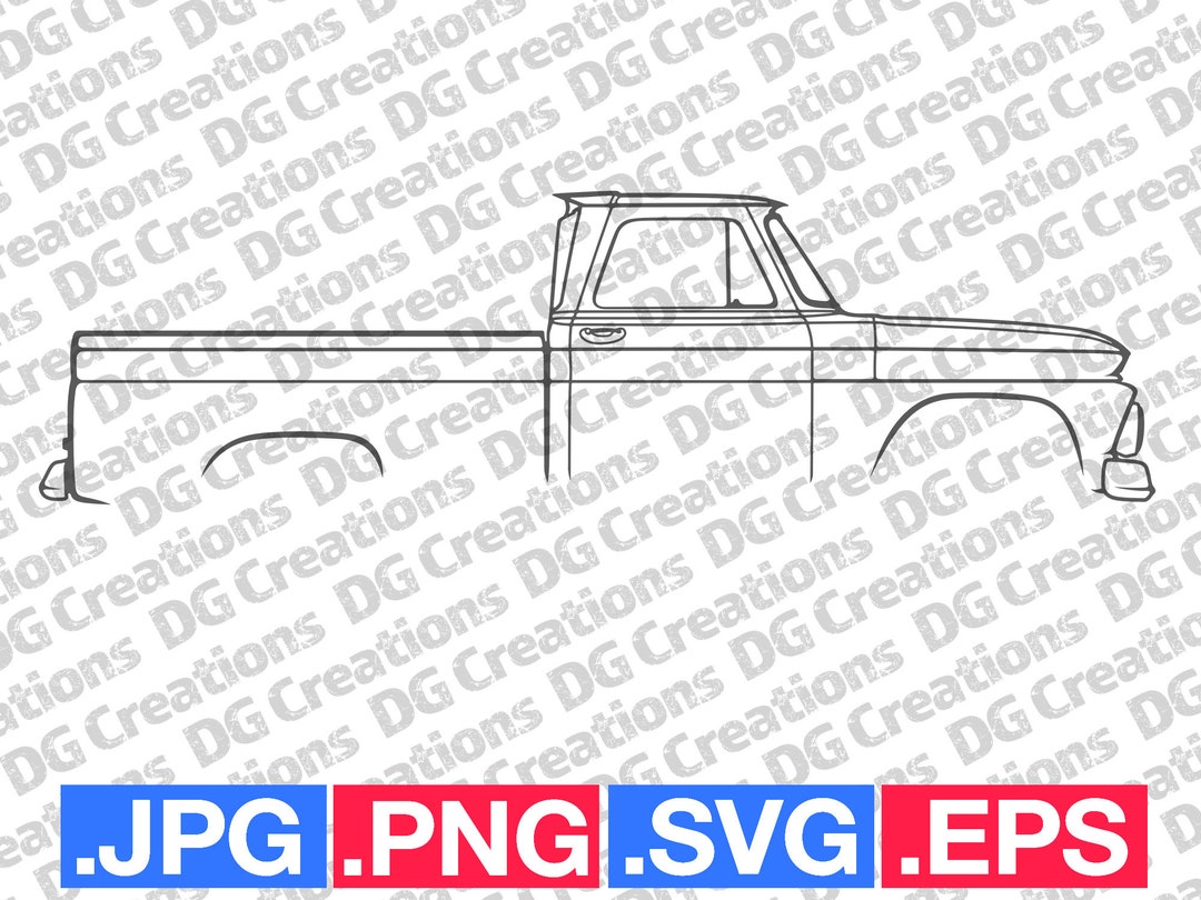 Chevrolet C10 Pick up Truck 1964 Car SVG Clip Art Graphic Art - Etsy